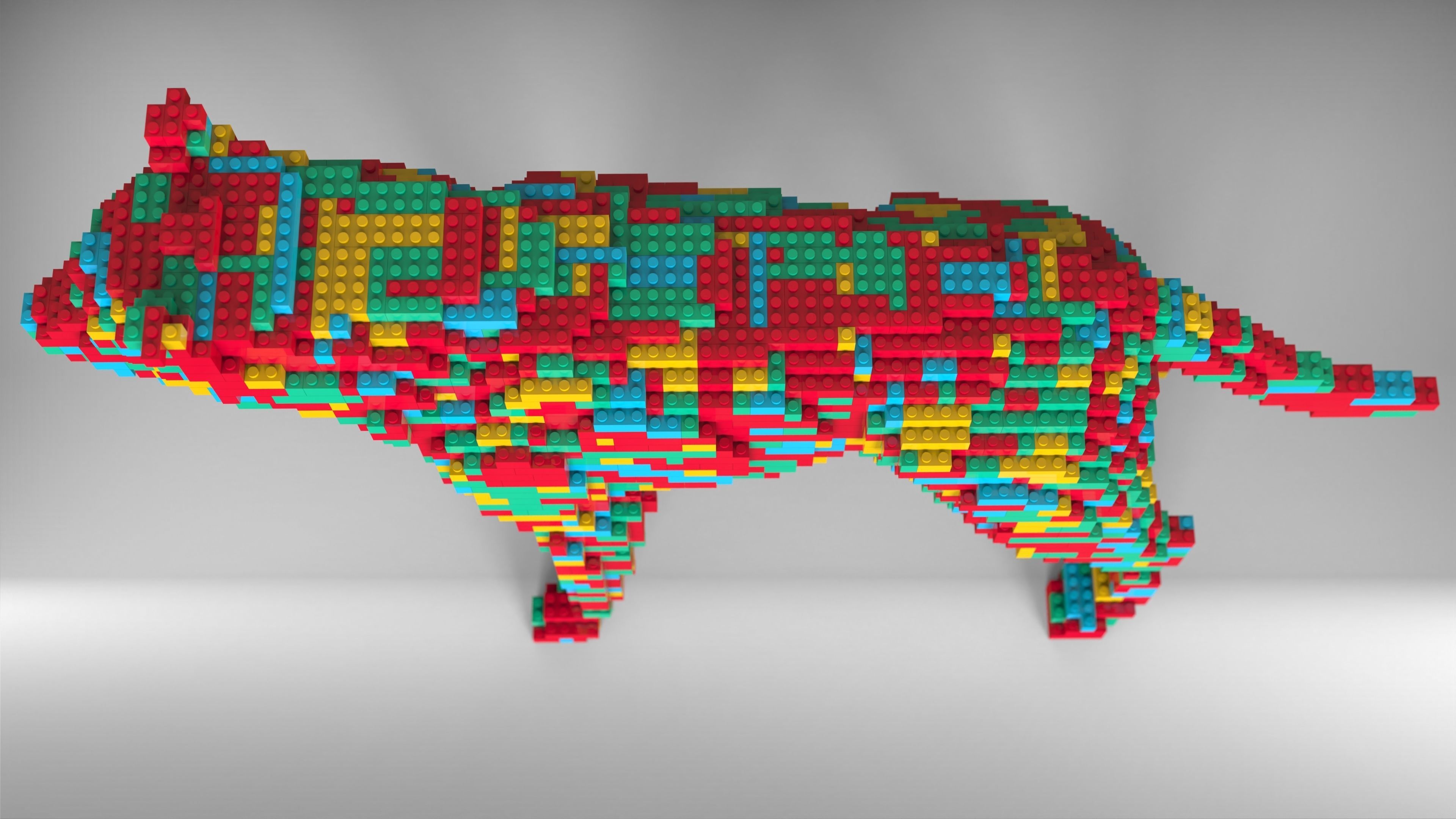 Lego Dog Sculpture - decorative art 3D model | CGTrader