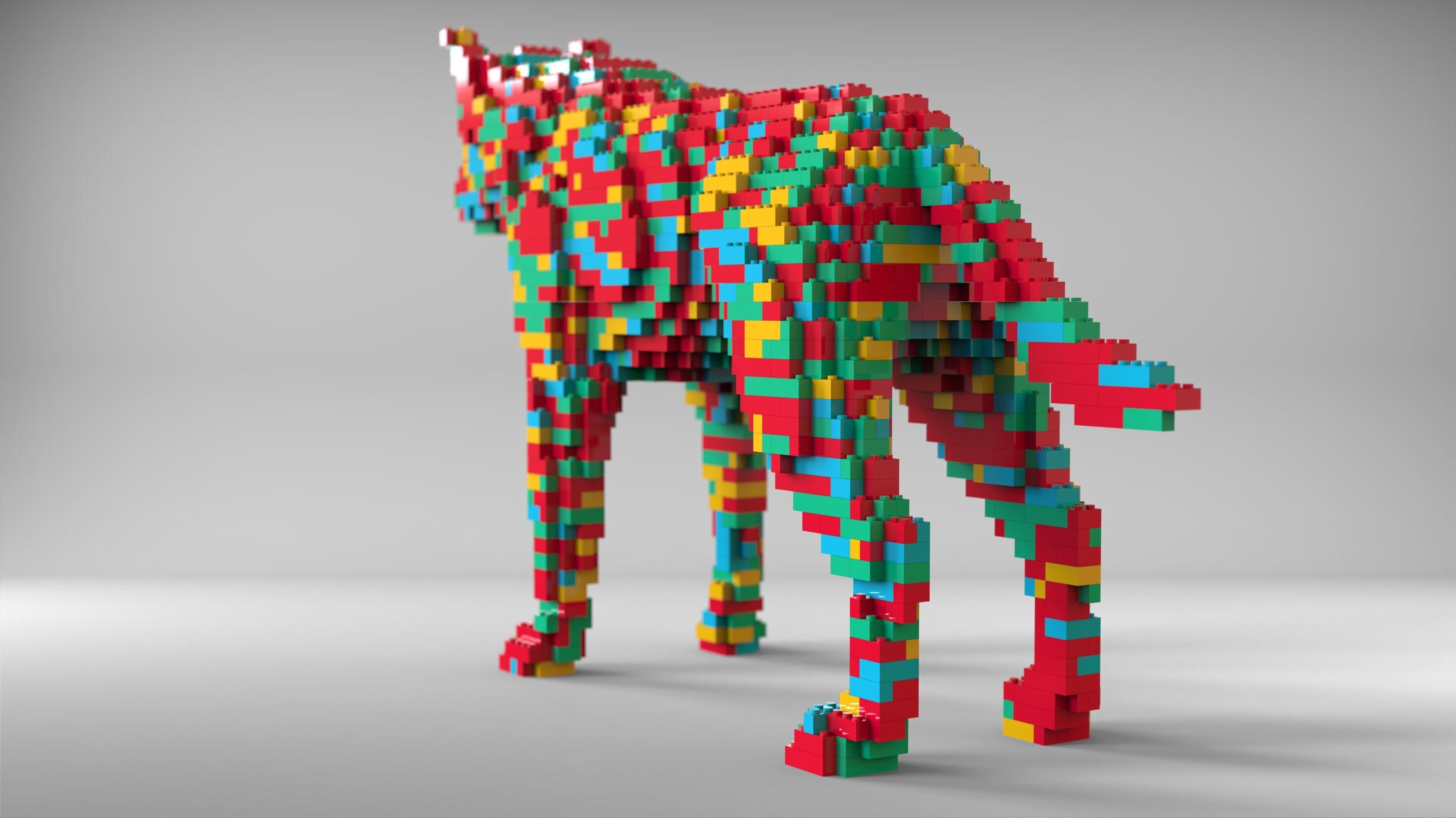 Lego Dog Sculpture - decorative art 3D model | CGTrader