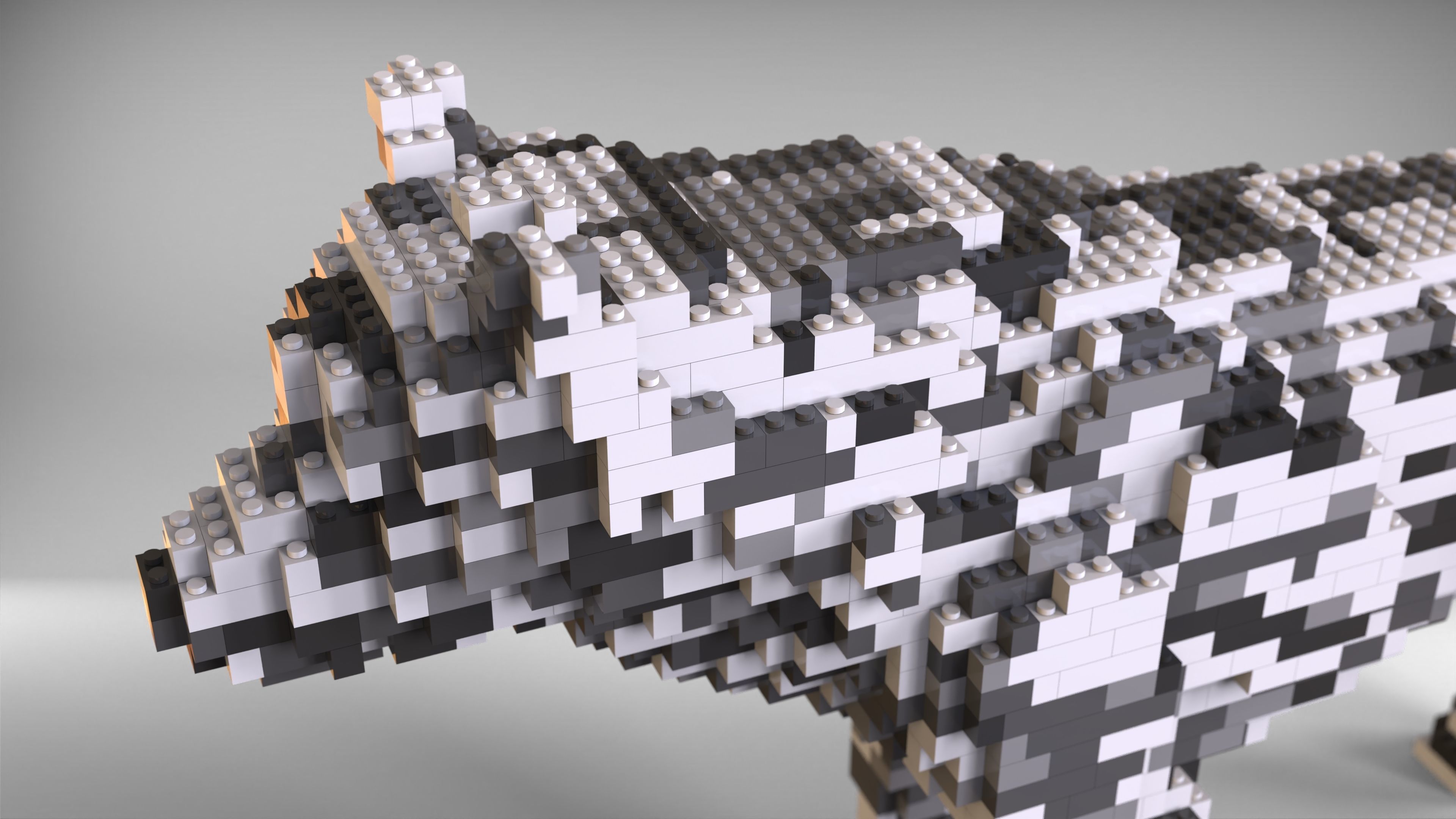 Lego Dog Sculpture - decorative art 3D model | CGTrader