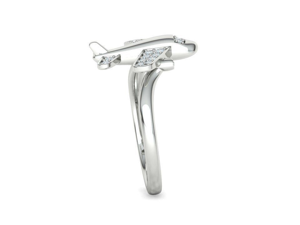 Airplane Diamond Ring 3dprint model Own design 3D model 3D printable ...