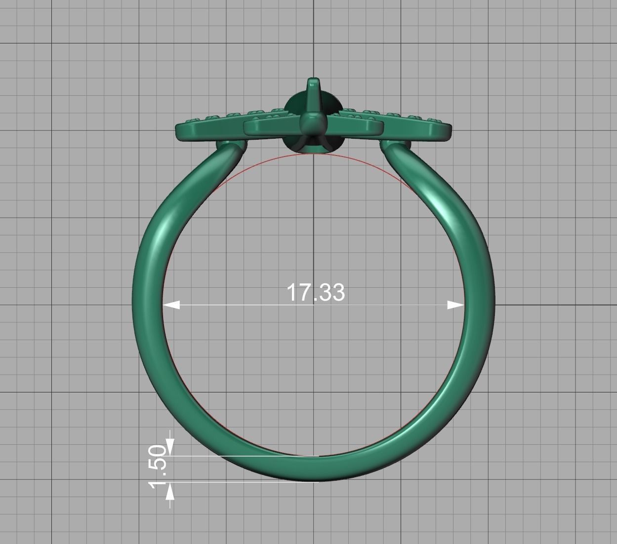 Airplane Diamond Ring 3dprint model Own design 3D model 3D printable ...
