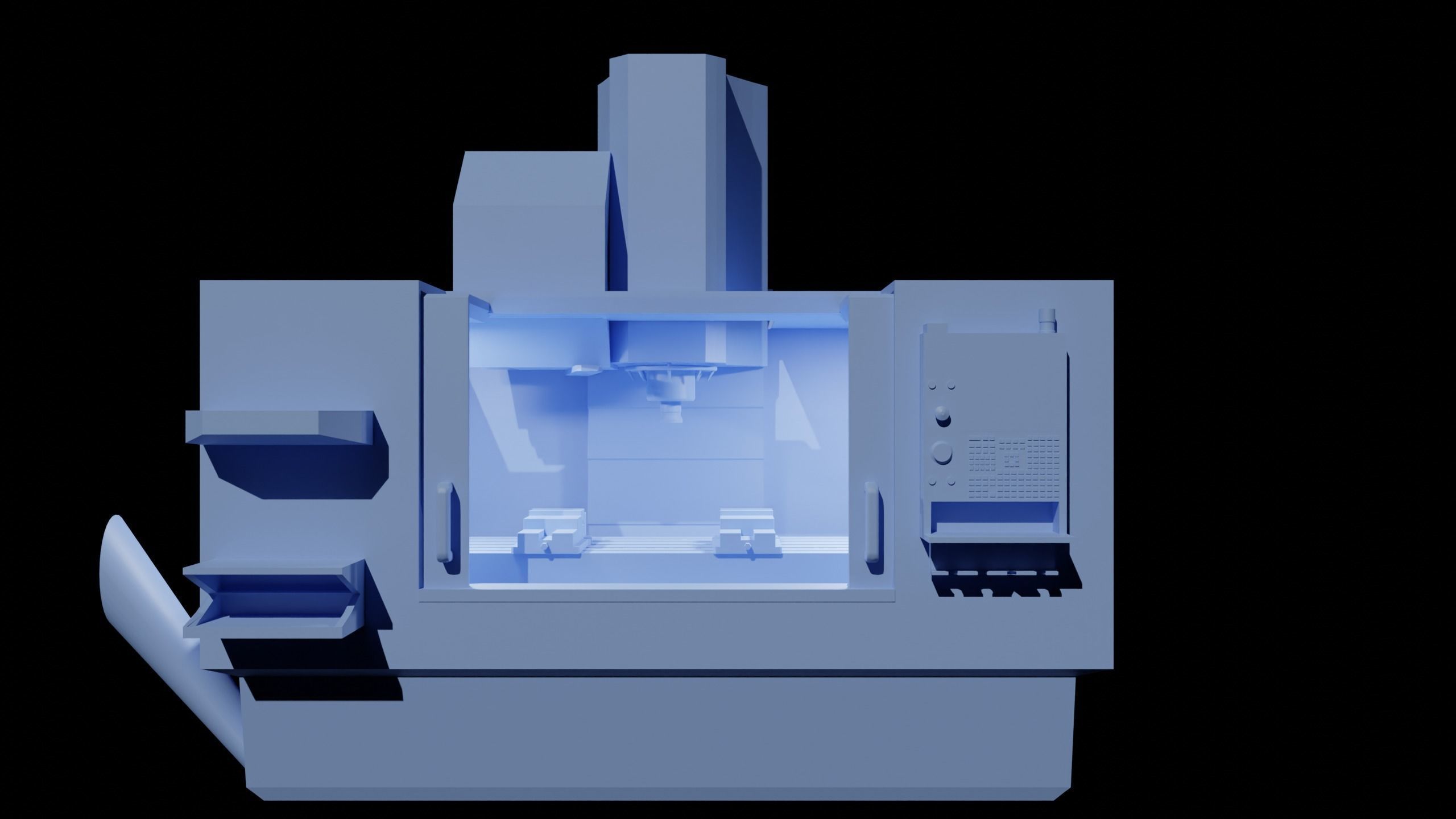 CNC Mill 3D model 3D printable | CGTrader