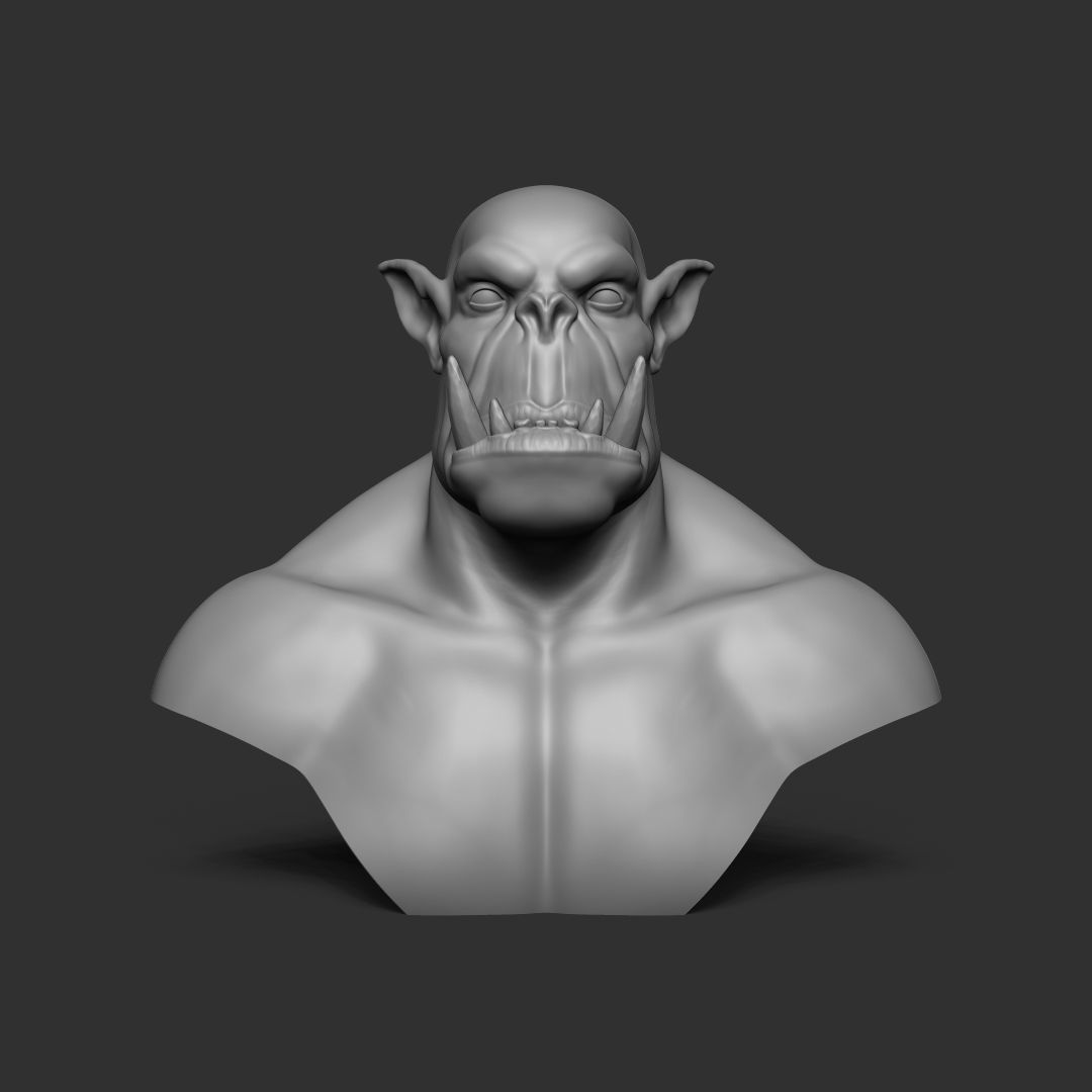ORC BUST - Height 150 mm 3D model 3D printable | CGTrader