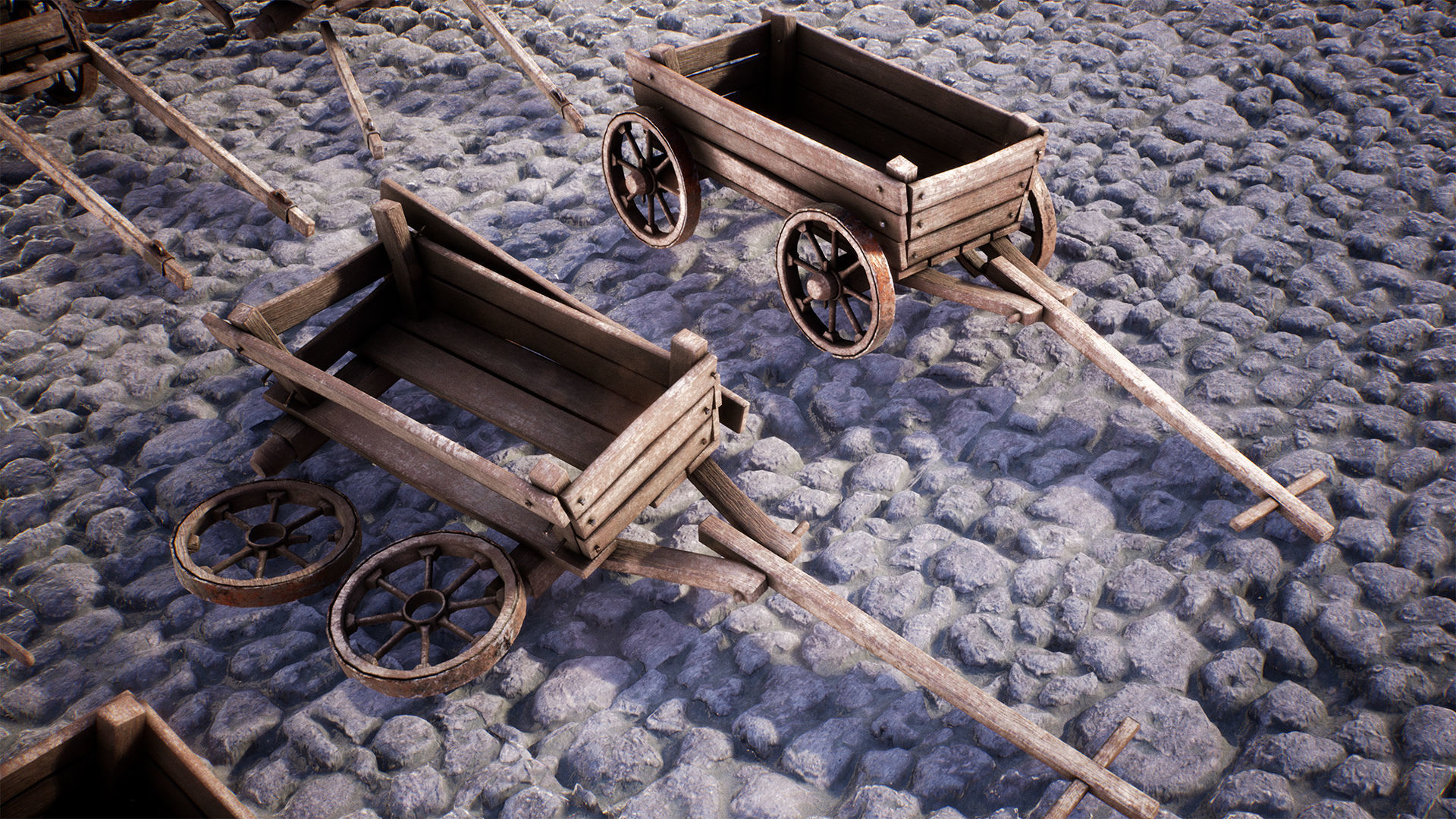 3D model Medieval Carts 10 Variations VR / AR / low-poly | CGTrader