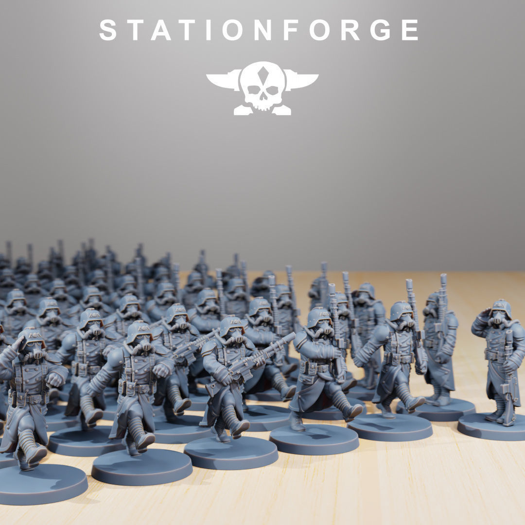 Grimguard Marching Poses 3D model 3D printable | CGTrader