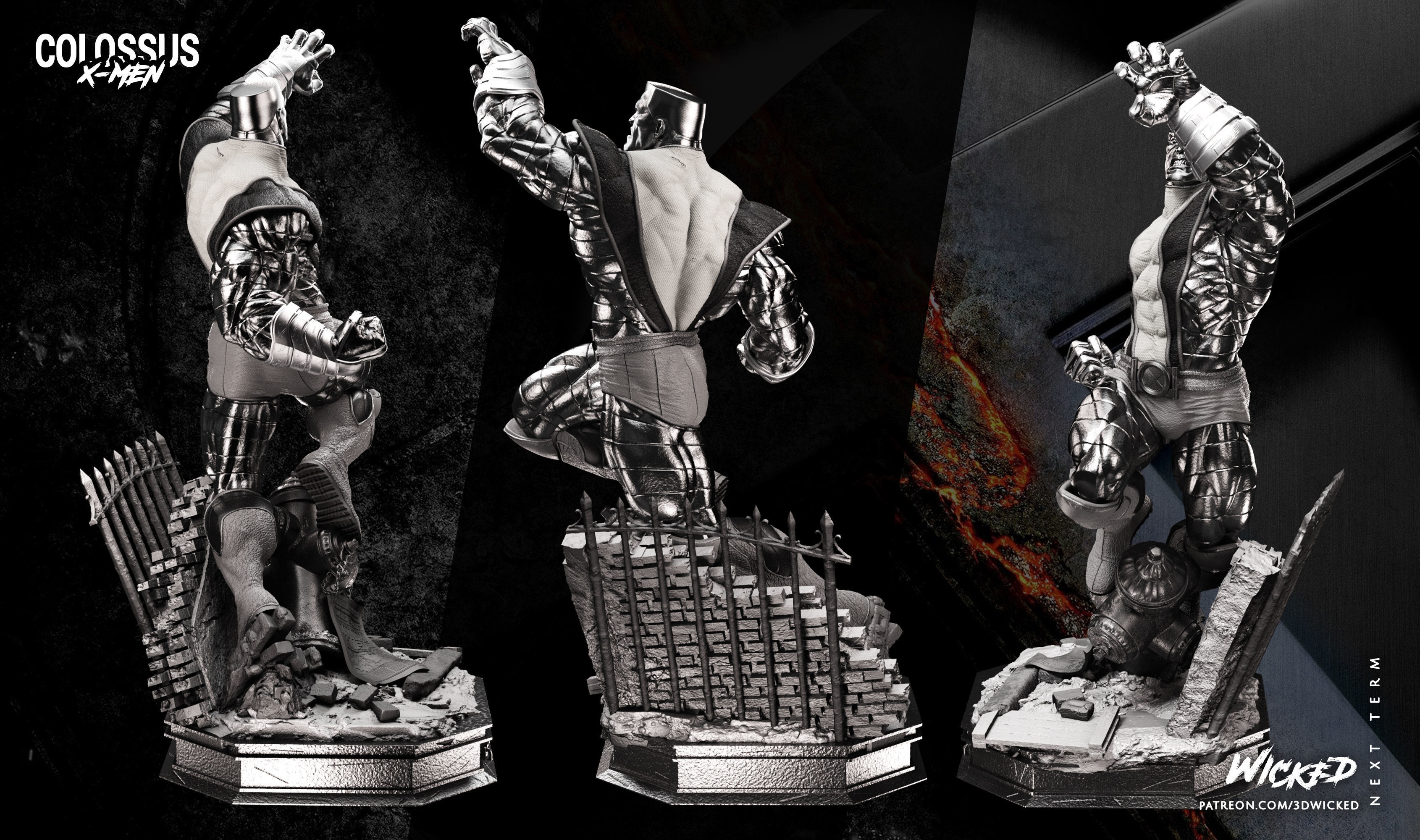 Wicked Marvel Colossus Sculpture ready for 3d printing free 3D model 3D ...