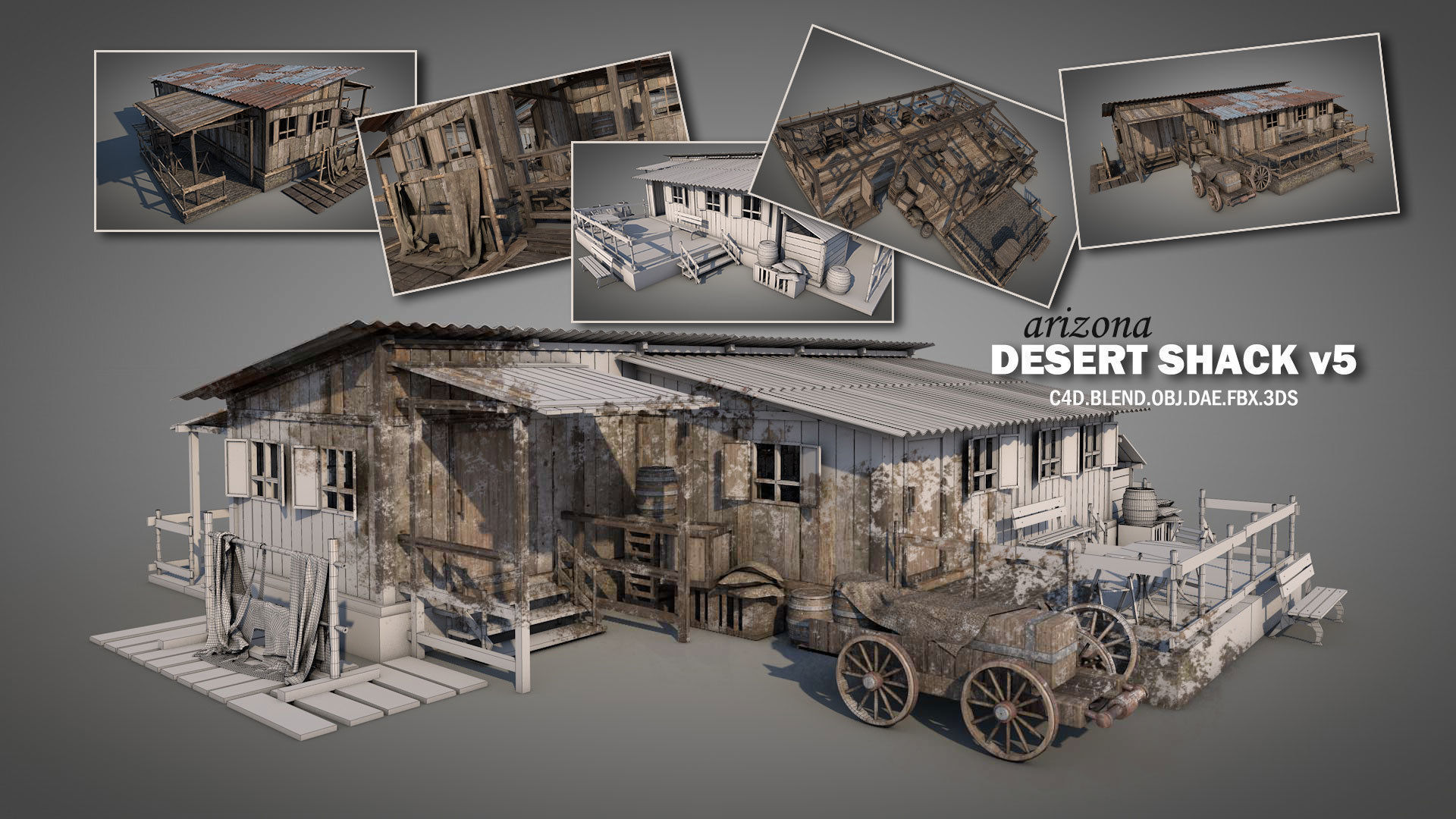 Arizona Desert Shack v5 3D model | CGTrader