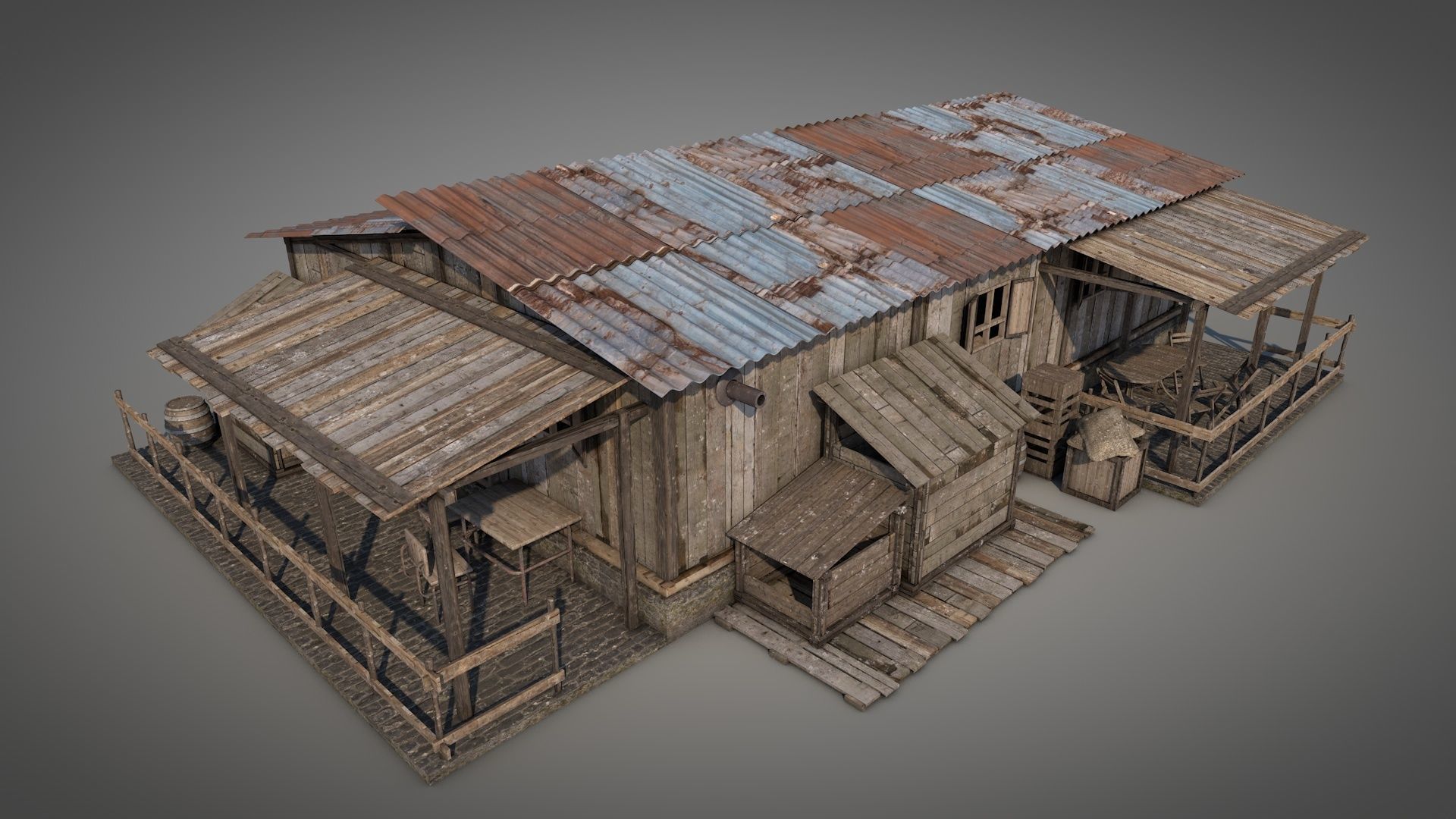 Arizona Desert Shack v5 3D model | CGTrader