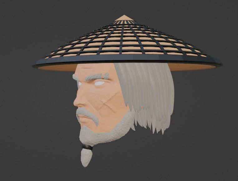 Old Ronin-Samurai Head free 3D model 3D printable | CGTrader