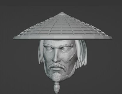 Old Ronin-Samurai Head free 3D model 3D printable | CGTrader