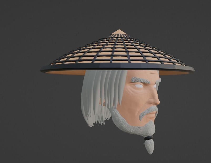 Old Ronin-Samurai Head free 3D model 3D printable | CGTrader