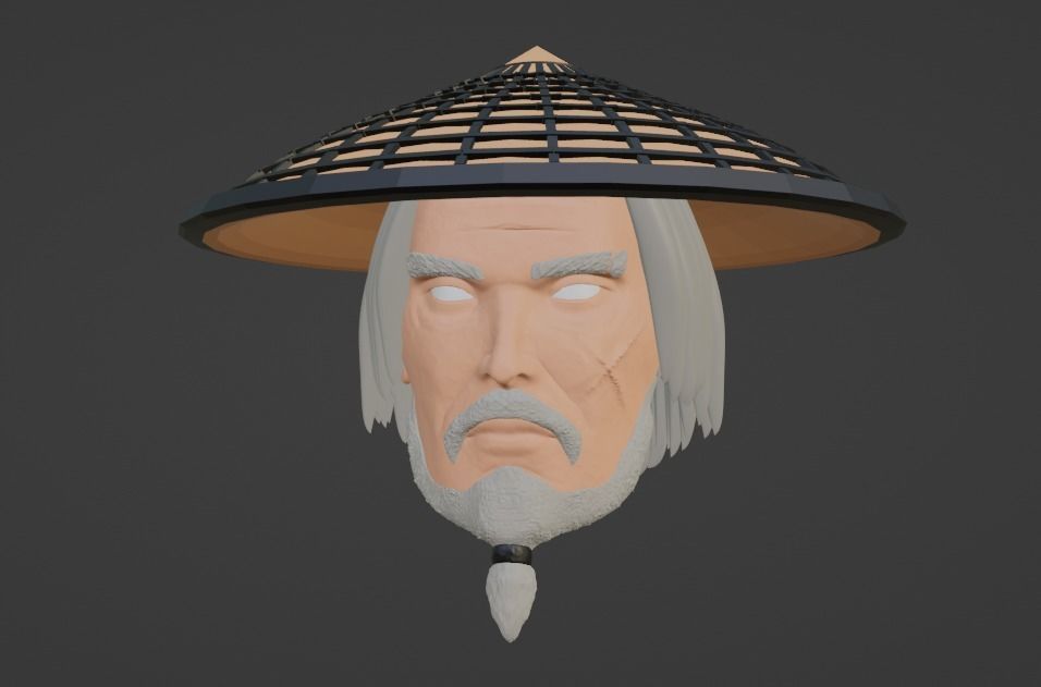 Old Ronin-Samurai Head free 3D model 3D printable | CGTrader