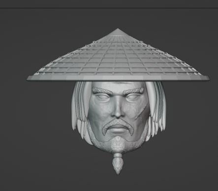 Old Ronin-Samurai Head free 3D model 3D printable | CGTrader