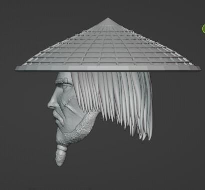 Old Ronin-Samurai Head free 3D model 3D printable | CGTrader