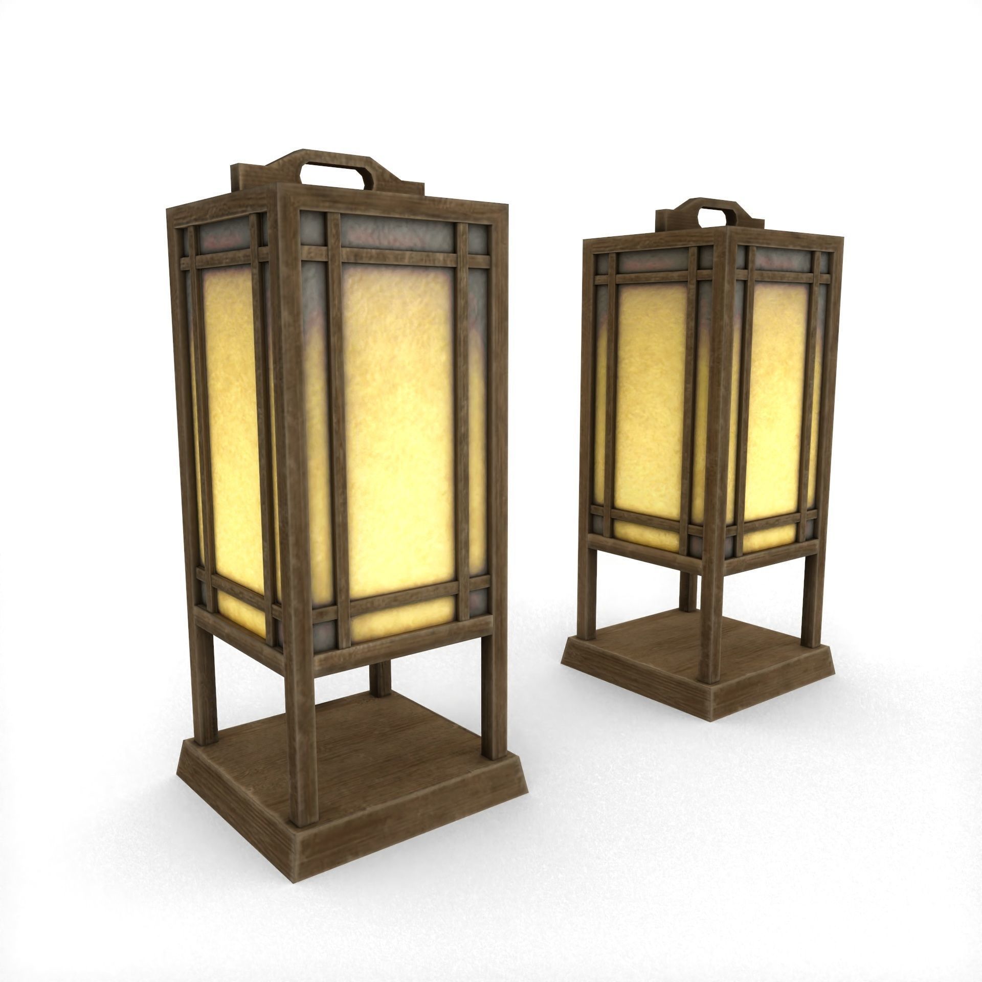 3D model Japanese Traditional Andon Lamp VR / AR / low-poly | CGTrader