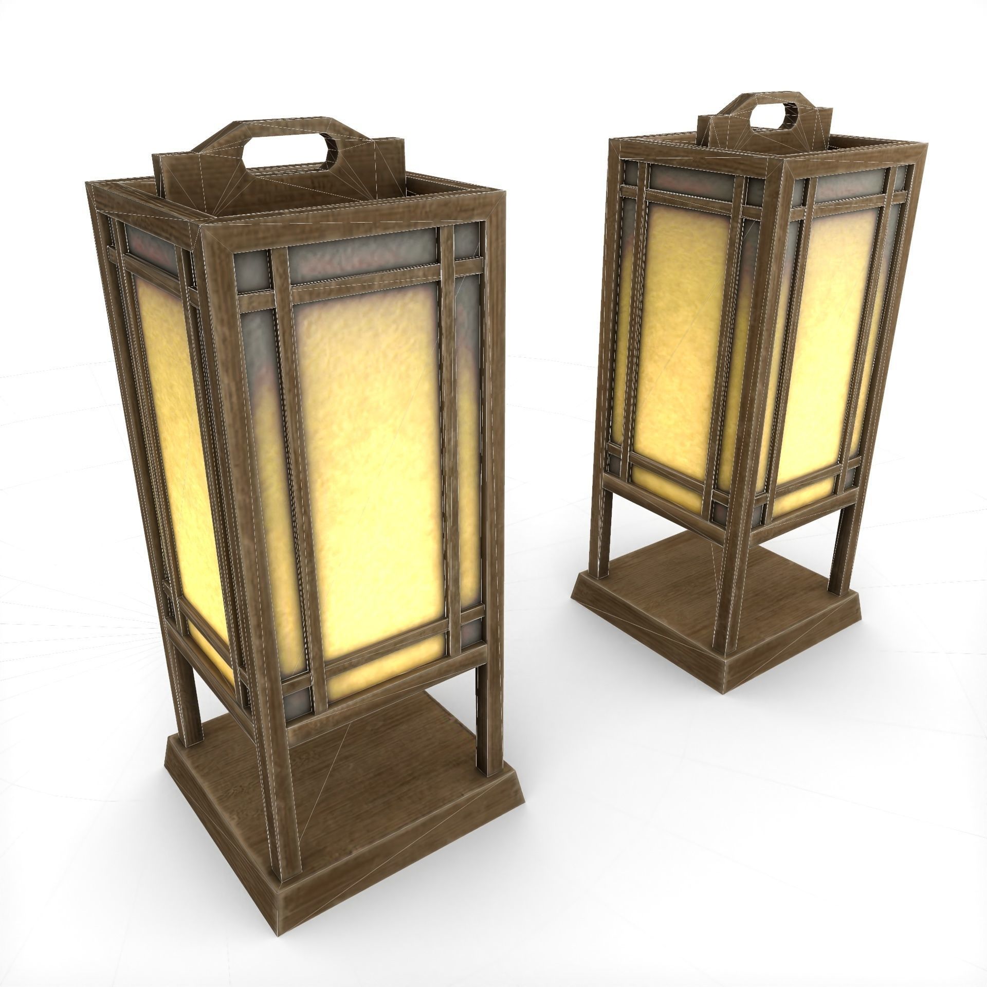 3D model Japanese Traditional Andon Lamp VR / AR / low-poly | CGTrader