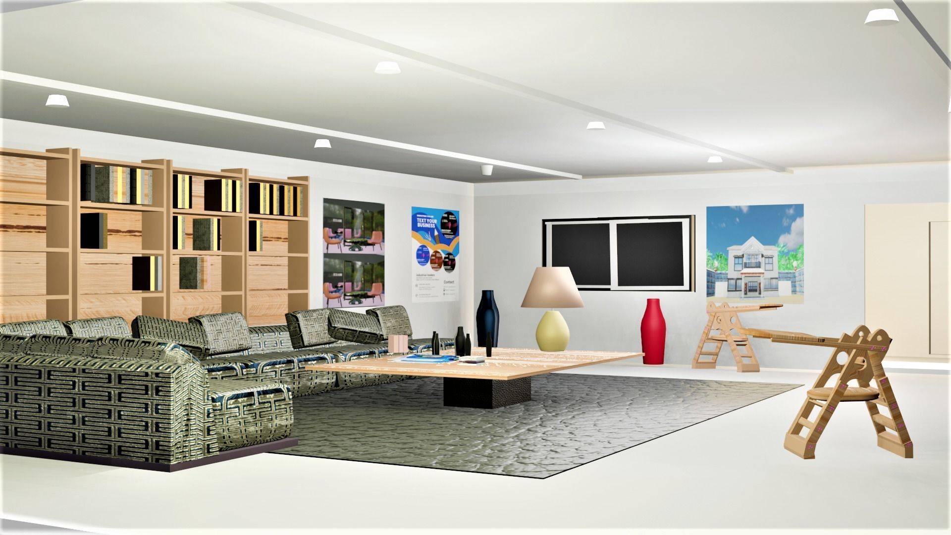 3D interior bedroom modeling design with blender 3D model | CGTrader