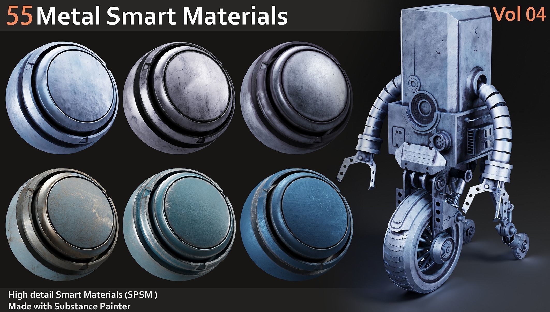 55 Metal Smart Materials Vol4 Texture | CGTrader