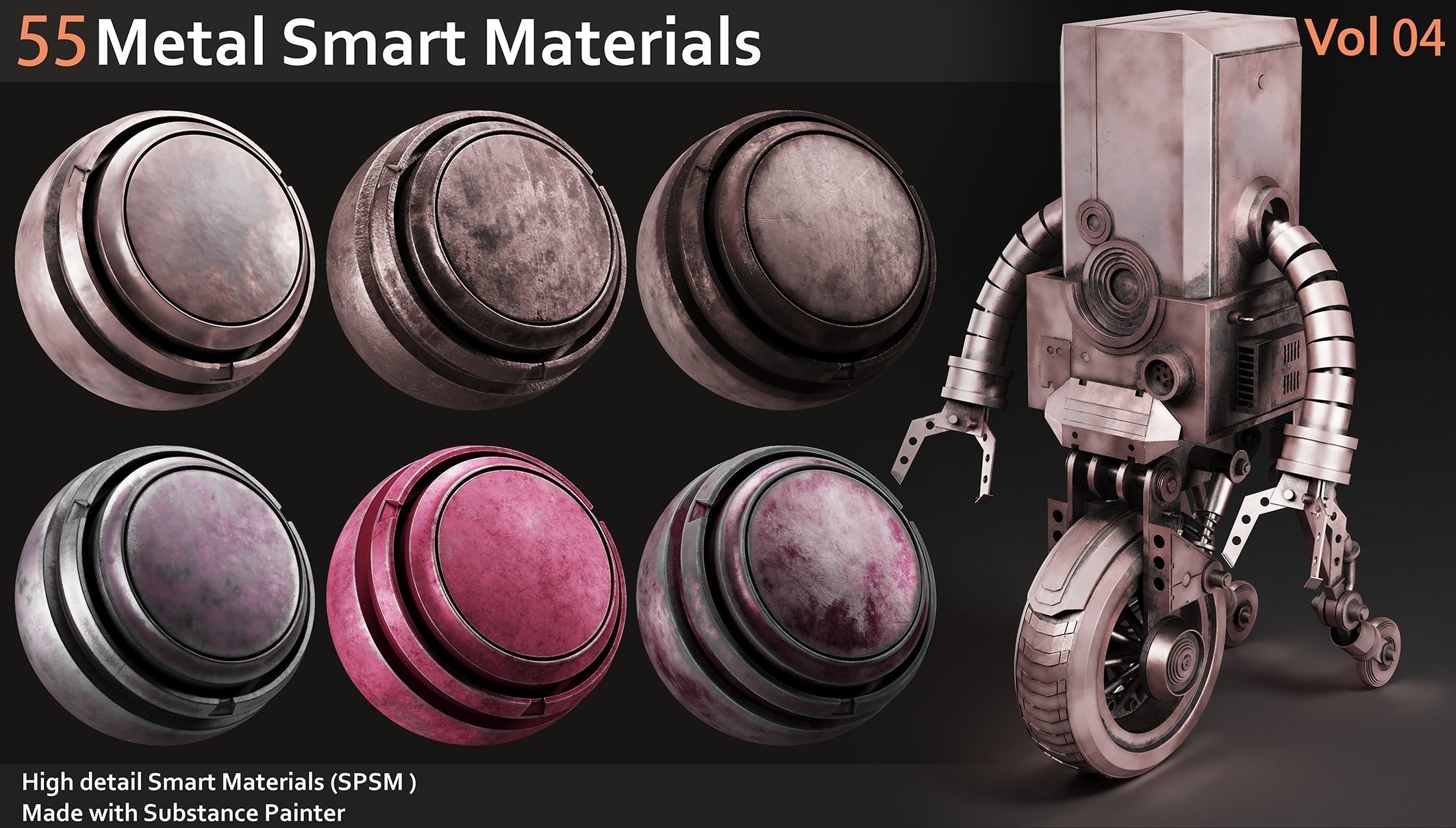 55 Metal Smart Materials Vol4 Texture | CGTrader