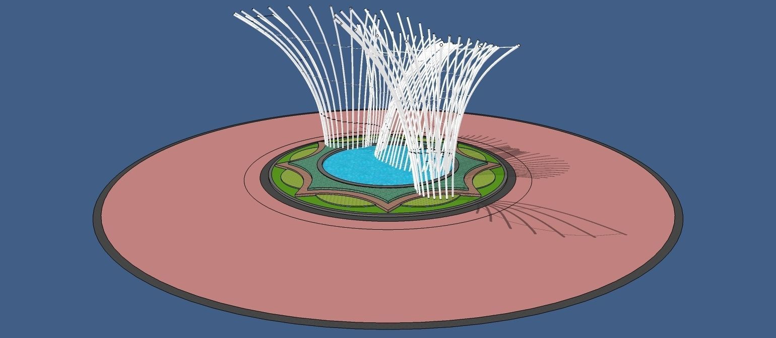 Round About steel pipe Artwork Sketchup dan 3d autocad 3D model | CGTrader