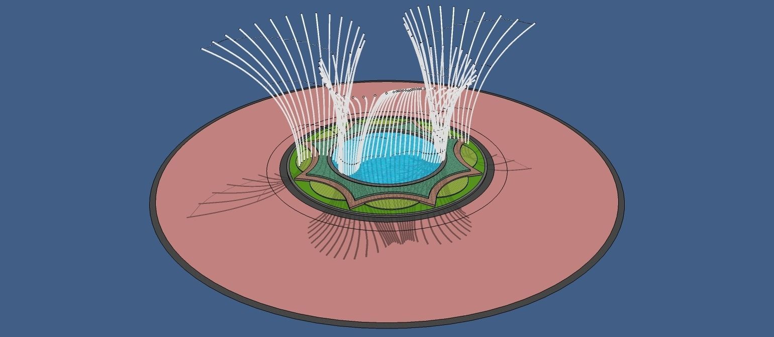 Round About steel pipe Artwork Sketchup dan 3d autocad 3D model | CGTrader