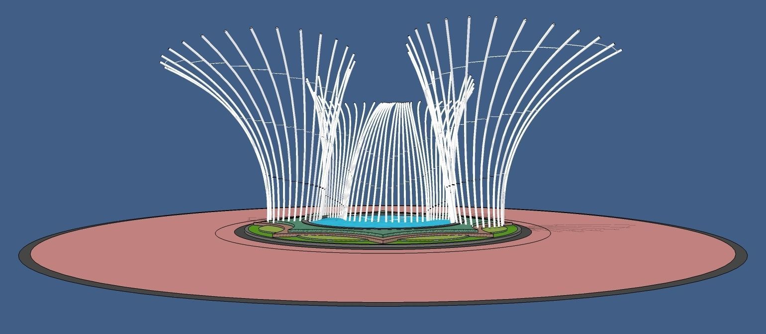 Round About steel pipe Artwork Sketchup dan 3d autocad 3D model | CGTrader