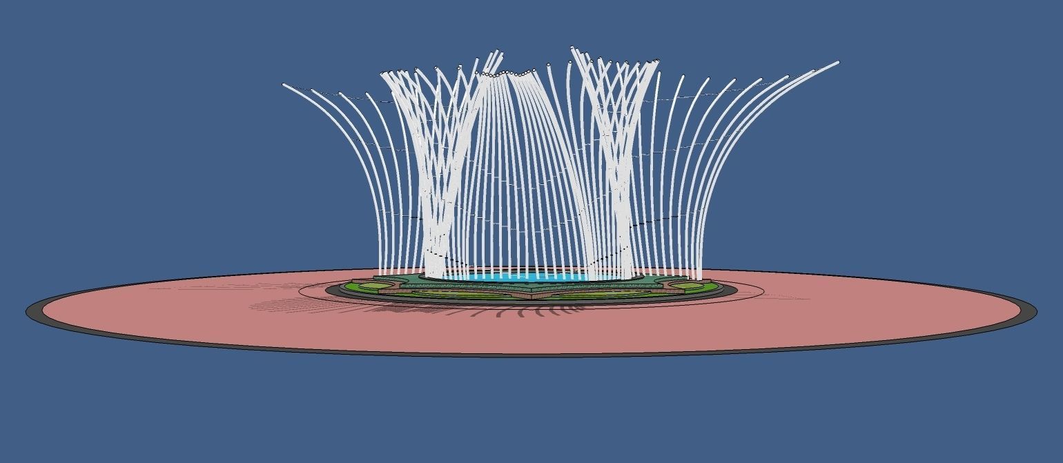 Round About steel pipe Artwork Sketchup dan 3d autocad 3D model | CGTrader