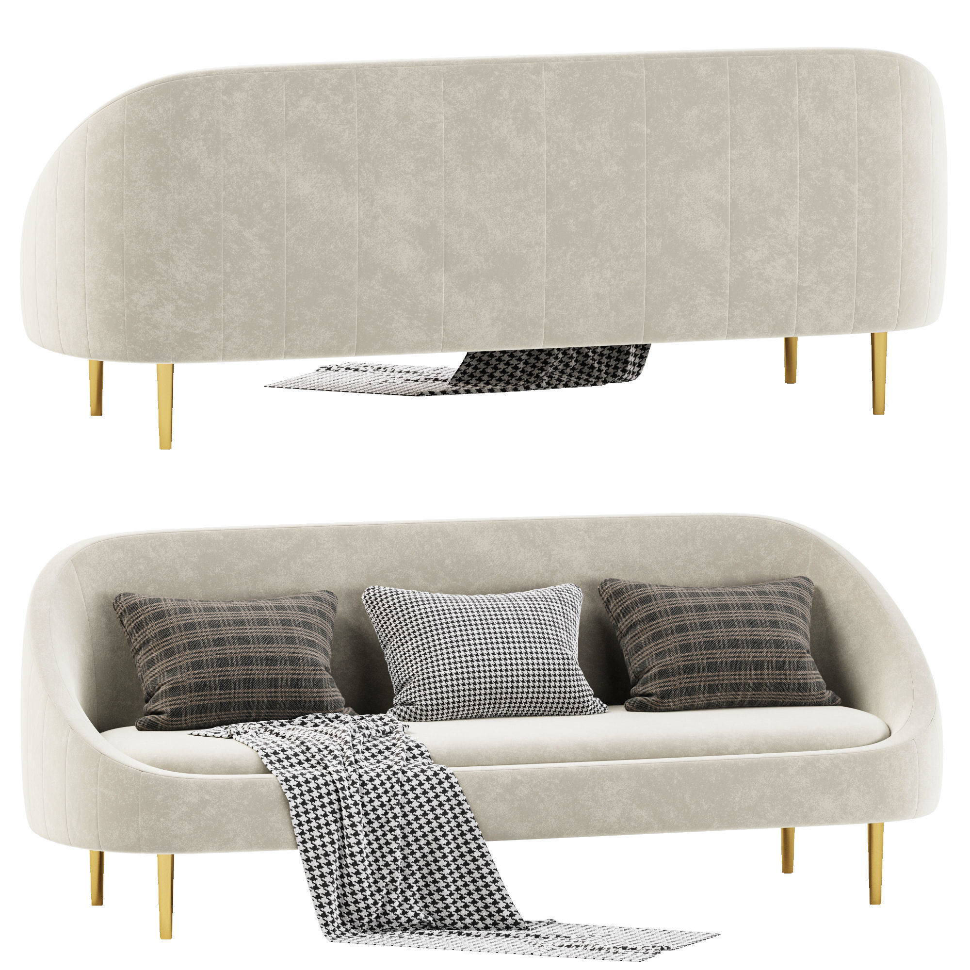 Sublime Curved Sofa 3D model | CGTrader