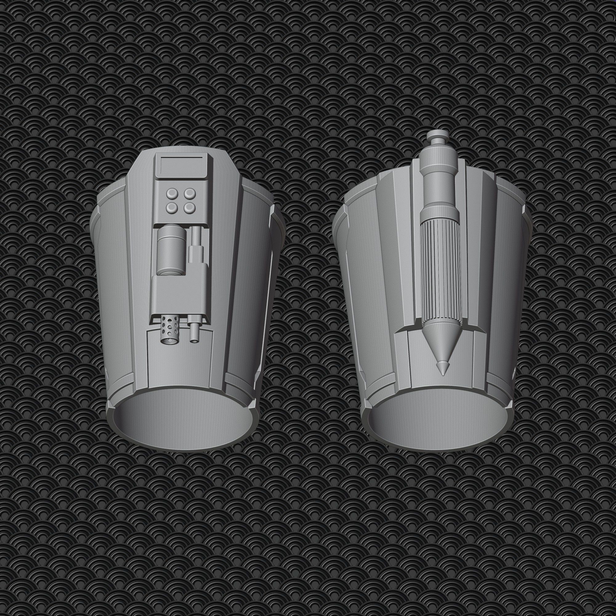 Custom Mandalorian gauntlets armor 2 3D model 3D printable | CGTrader