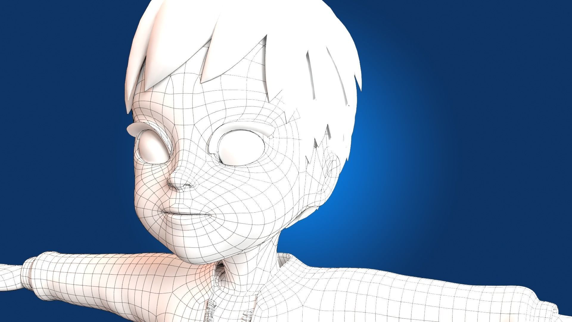 3D model cartoon Boy Rigged 3D model VR / AR / low-poly rigged animated ...