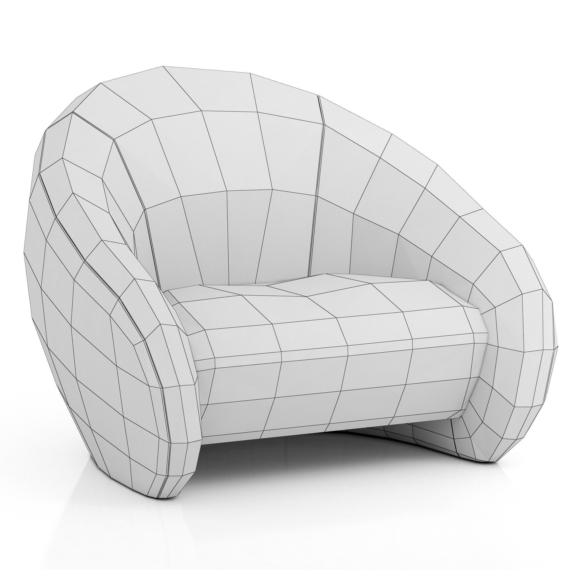 Restoration Hardware Reyna Leather Chair 3D model | CGTrader