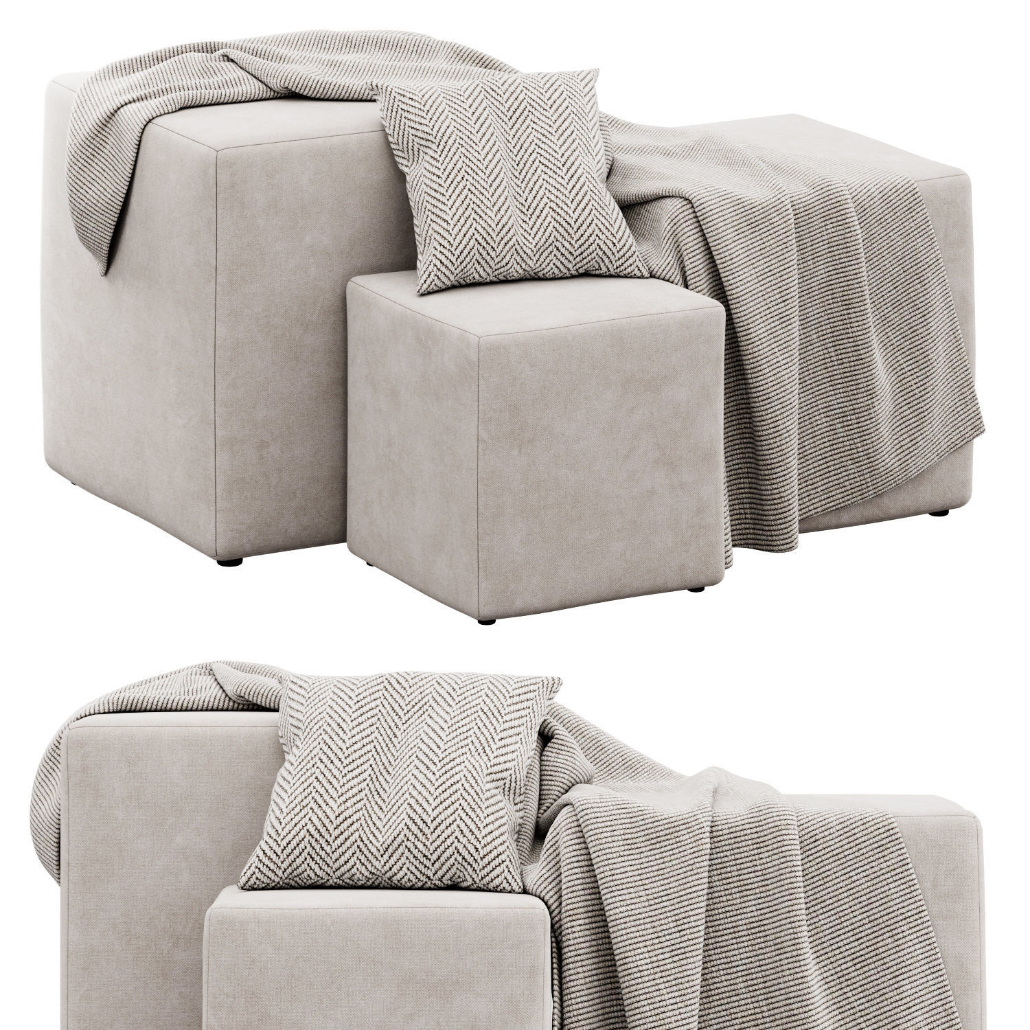 Stack Poufs by Naula 3D model | CGTrader