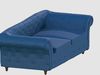 Blue basic capitone sofa 3D model | CGTrader