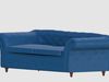 Blue basic capitone sofa 3D model | CGTrader