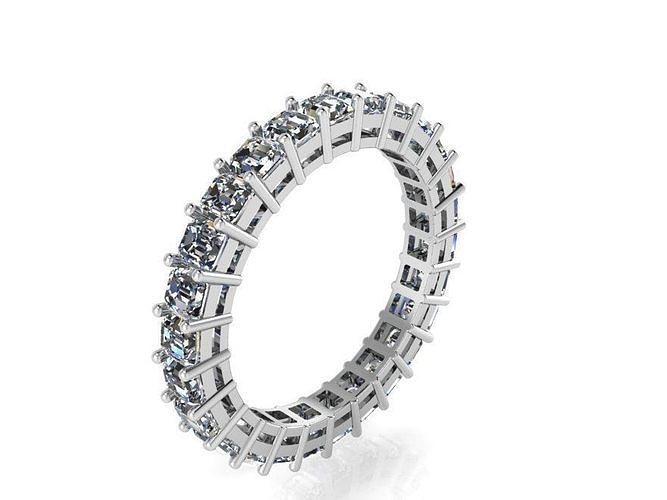 Bright round diamond ring 2319 3D print model 3D model 3D printable ...