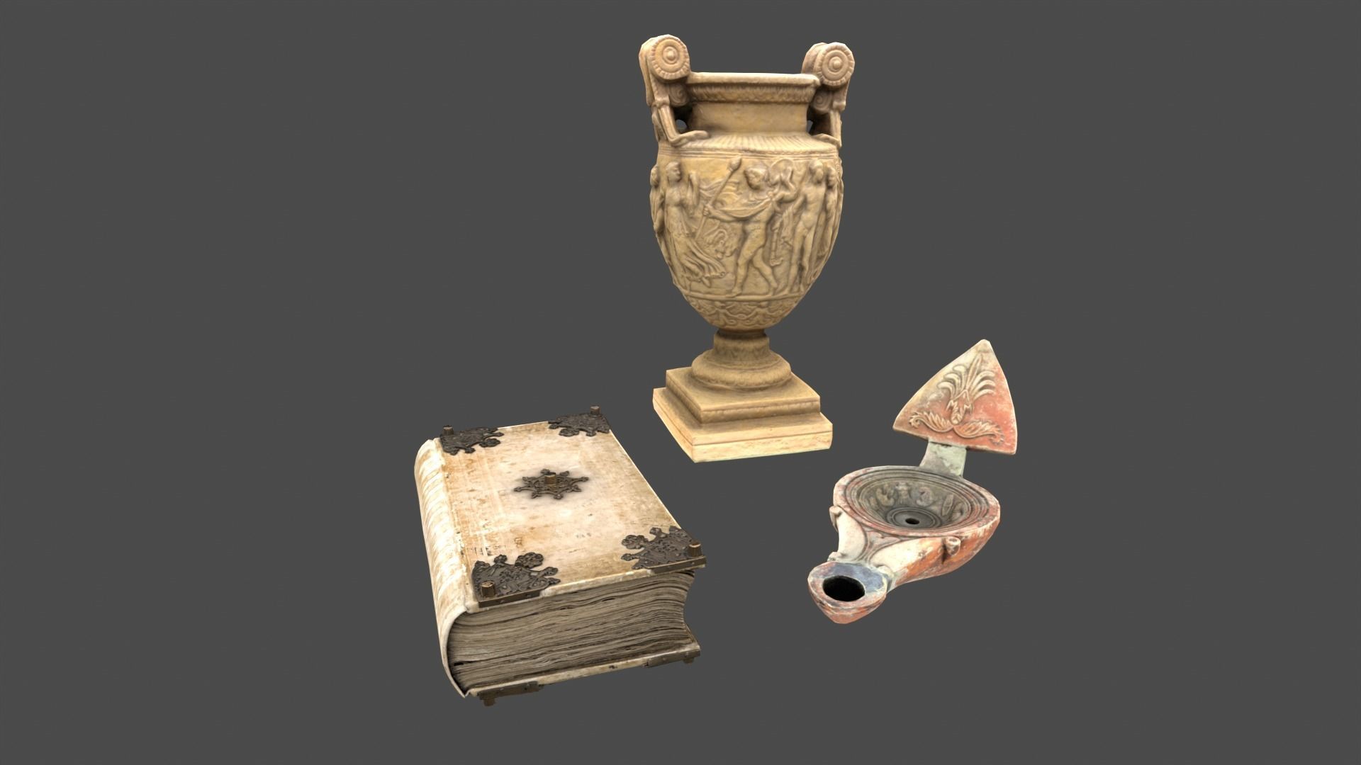 3D model Ancient Objects Pack VR / AR / low-poly | CGTrader