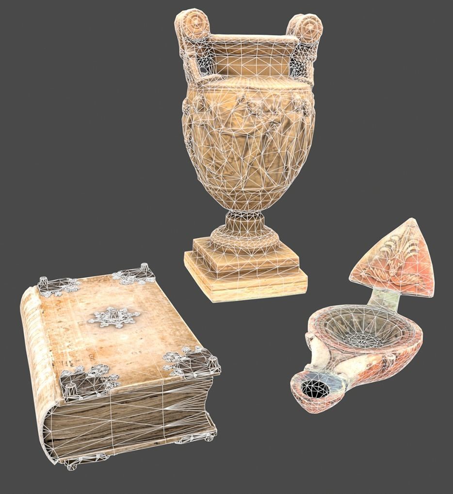 3D model Ancient Objects Pack VR / AR / low-poly | CGTrader