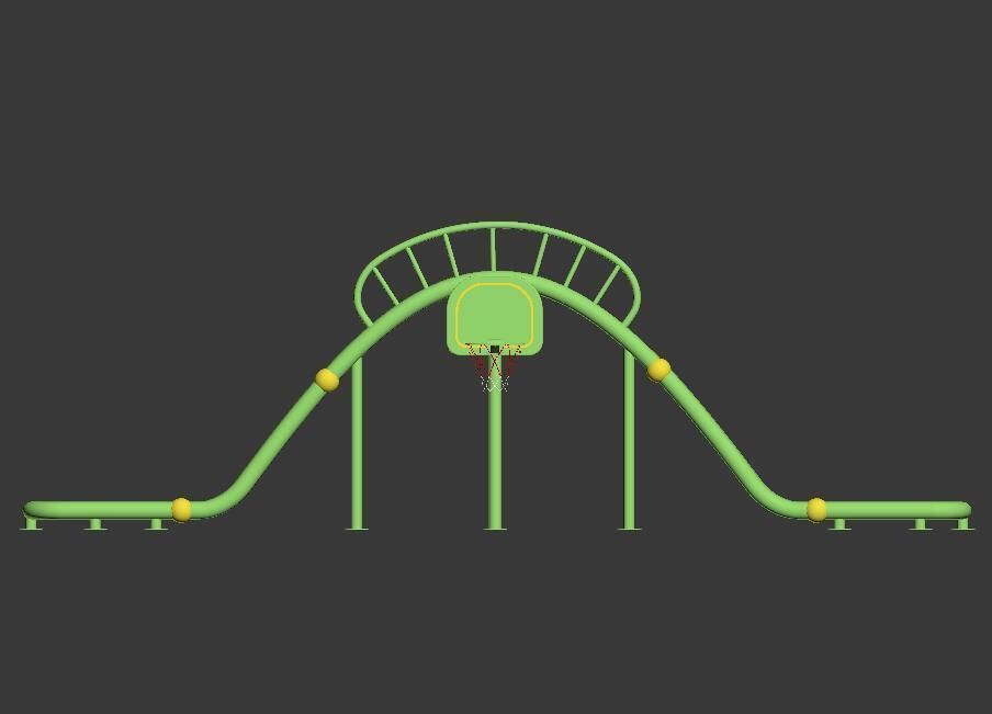 Children outdoor playground wave climbing net 3D model | CGTrader