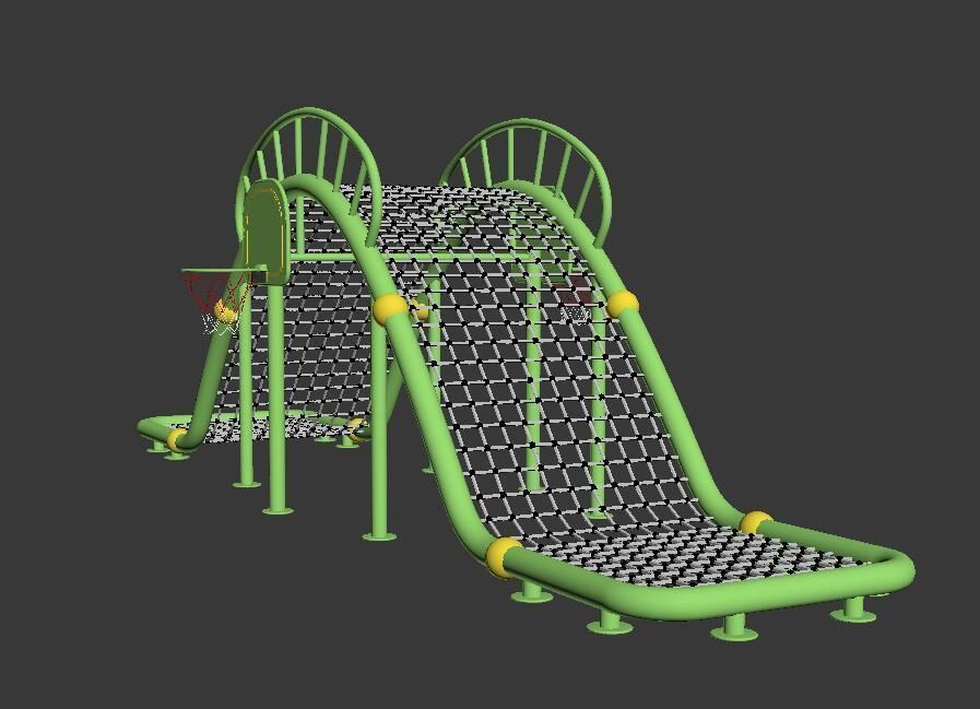 Children outdoor playground wave climbing net 3D model | CGTrader