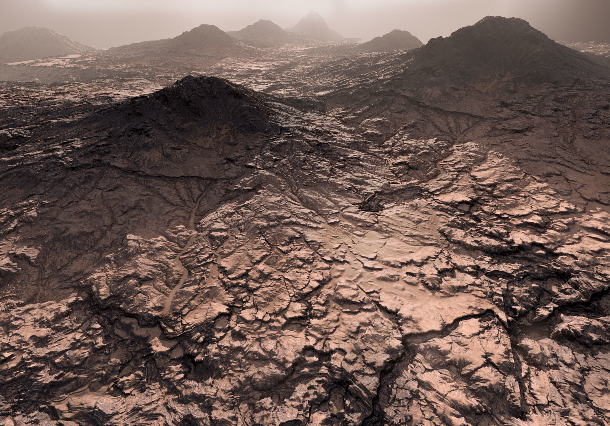 Cinematic rocky terrain 8k 3D model | CGTrader