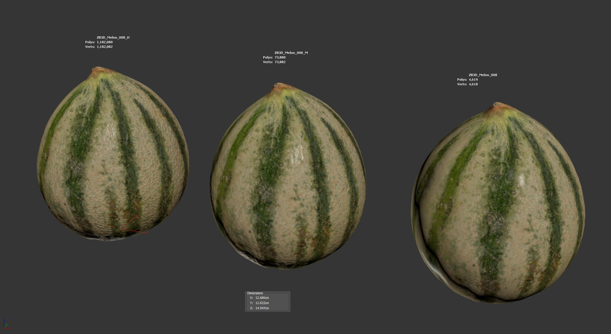Melon 3D model | CGTrader