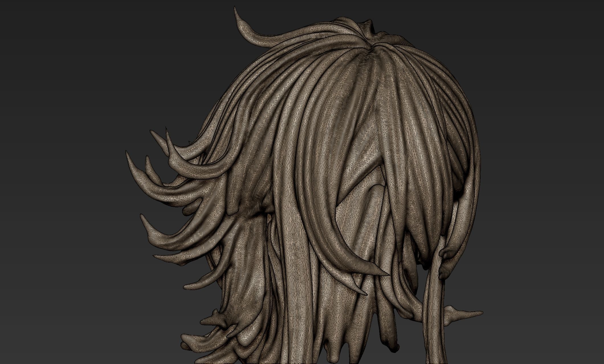 3d Printable Stylized Hair 2 3D model | CGTrader
