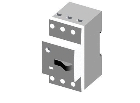 3P circuit breaker,4.50-6.30A FLC range free 3D model | CGTrader