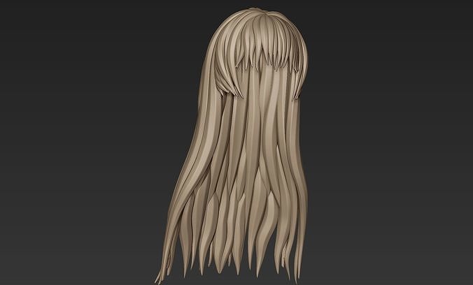 3d Printable Stylized Hair 4 3D model | CGTrader