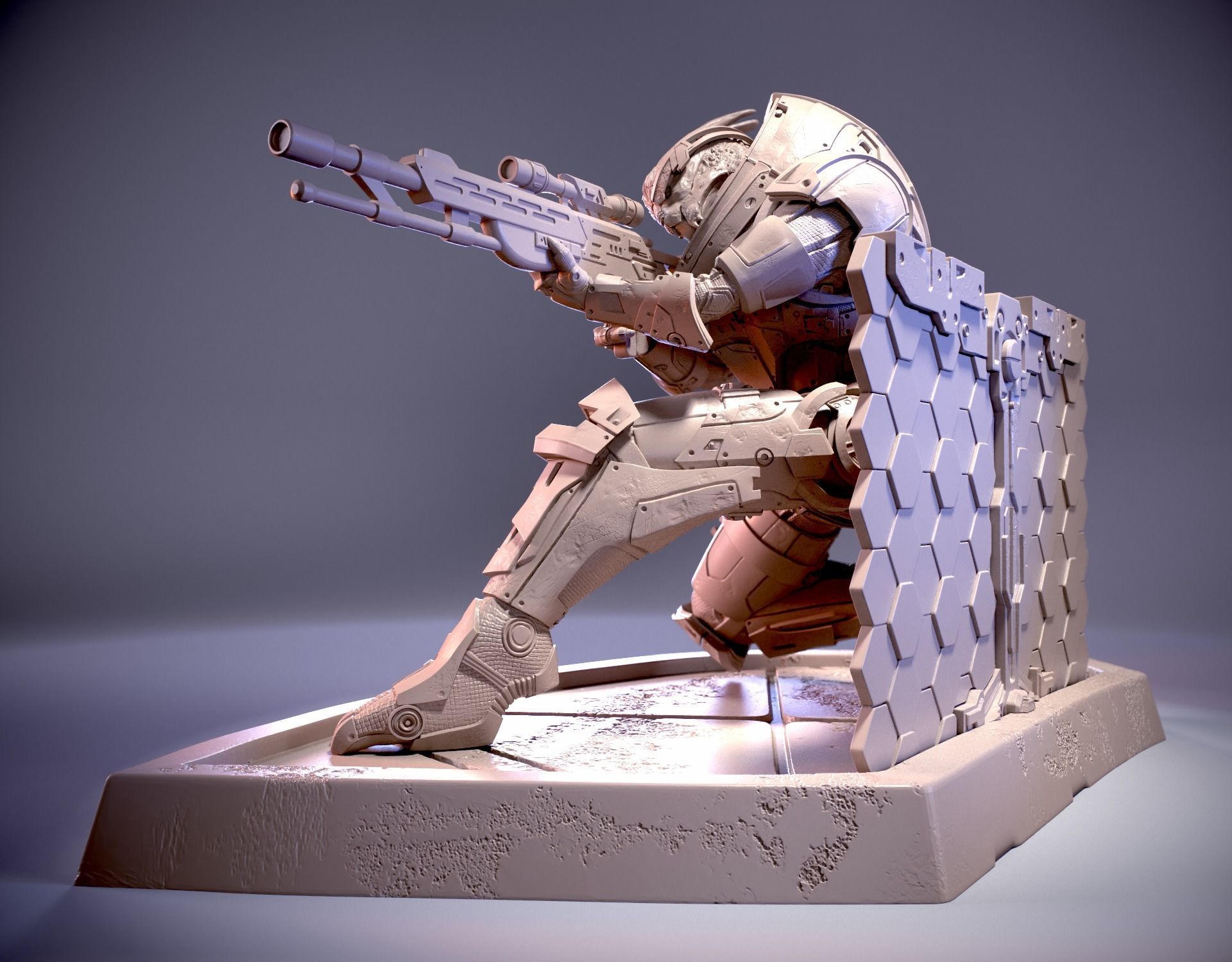 Mass Effect Fanart - Garrus Vakarian 3d print figurine 3D model 3D ...