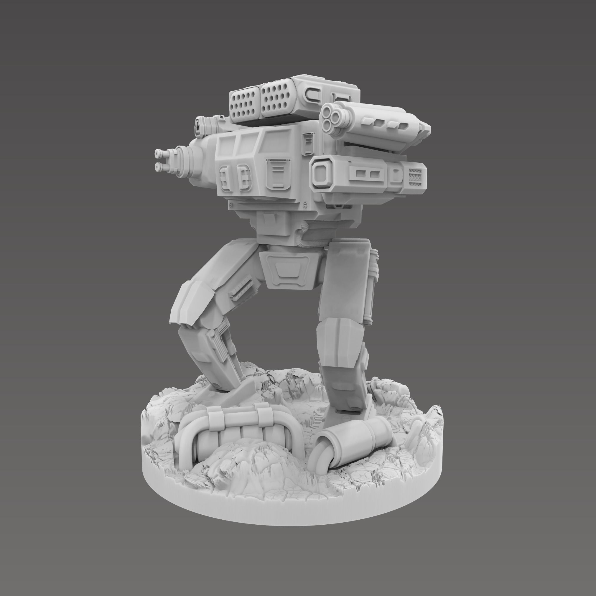 Infantry support heavy walker SCIFI Robot 3D model 3D printable | CGTrader
