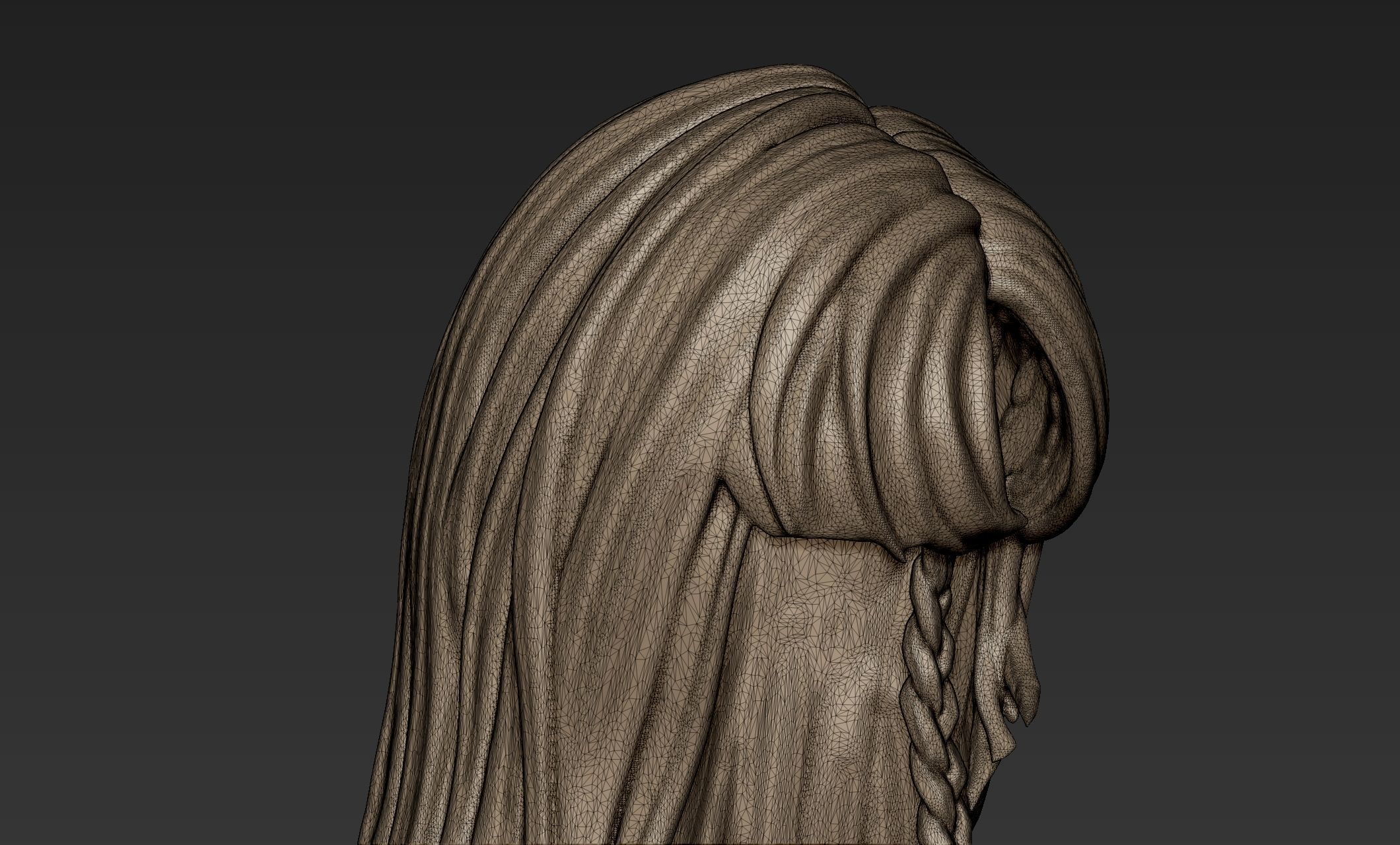 3d Printable Stylized Hair 9 3D model | CGTrader