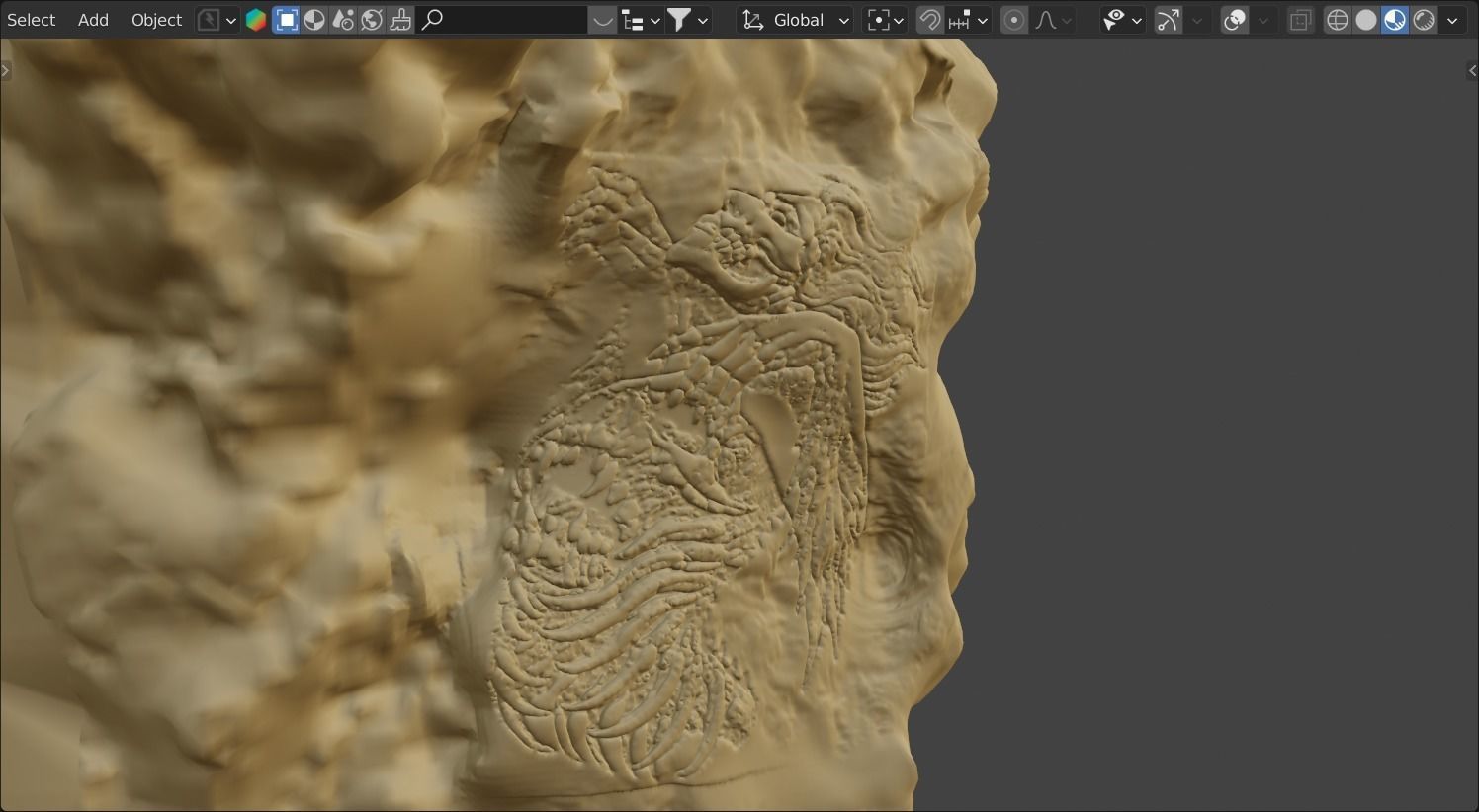 skull king with skeleton design and pebble and grass free 3D model ...