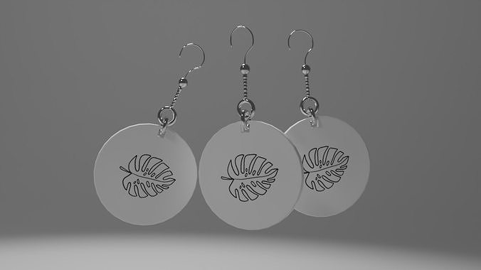 Earings pair of earrings 3D model | CGTrader