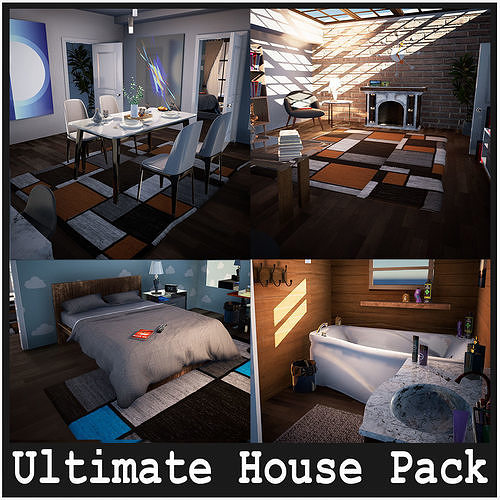 3D model House Package 500 Variations VR / AR / low-poly | CGTrader